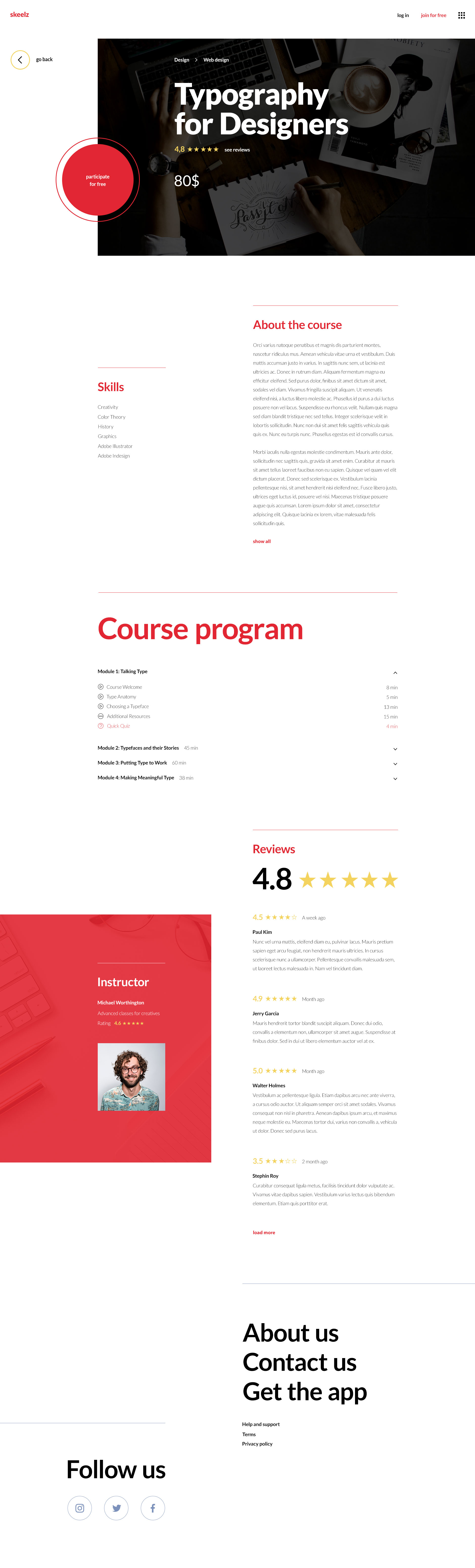 Skeelz - Online Courses Service - PSD Template by old_robot | ThemeForest