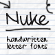 Nuke - Handwritten Letter Fonts, Fonts | GraphicRiver