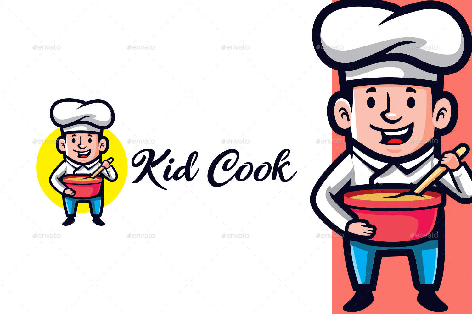 Cartoon Kid Cook Character Mascot Logo, Logo Templates | GraphicRiver