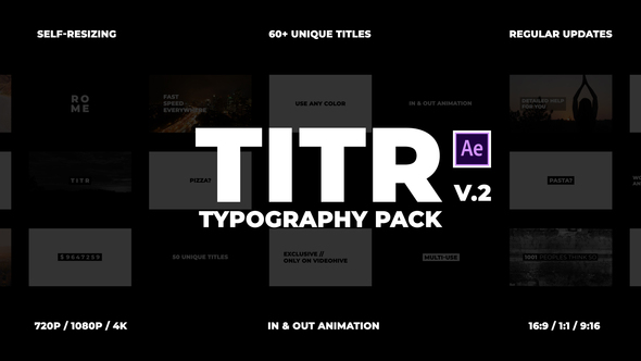 TITR | Dynamic Typography Pack by Imocean | VideoHive