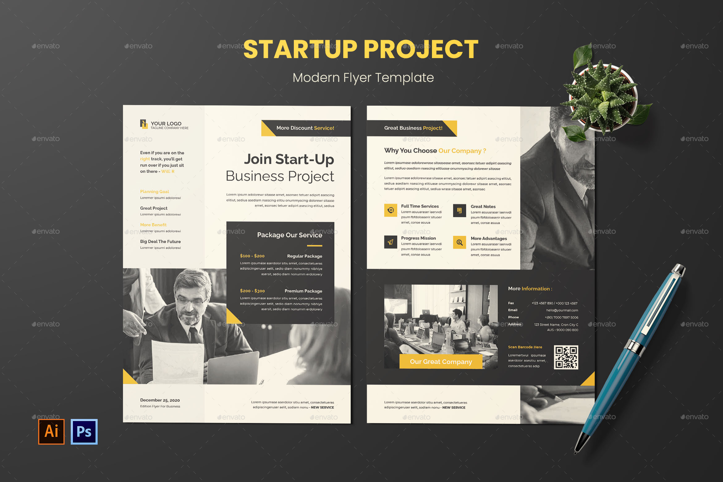 Start Up Project Flyer, Print Templates | GraphicRiver
