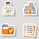 Auditing, Tax, Accounting Sticker Icons Set, Vectors | GraphicRiver