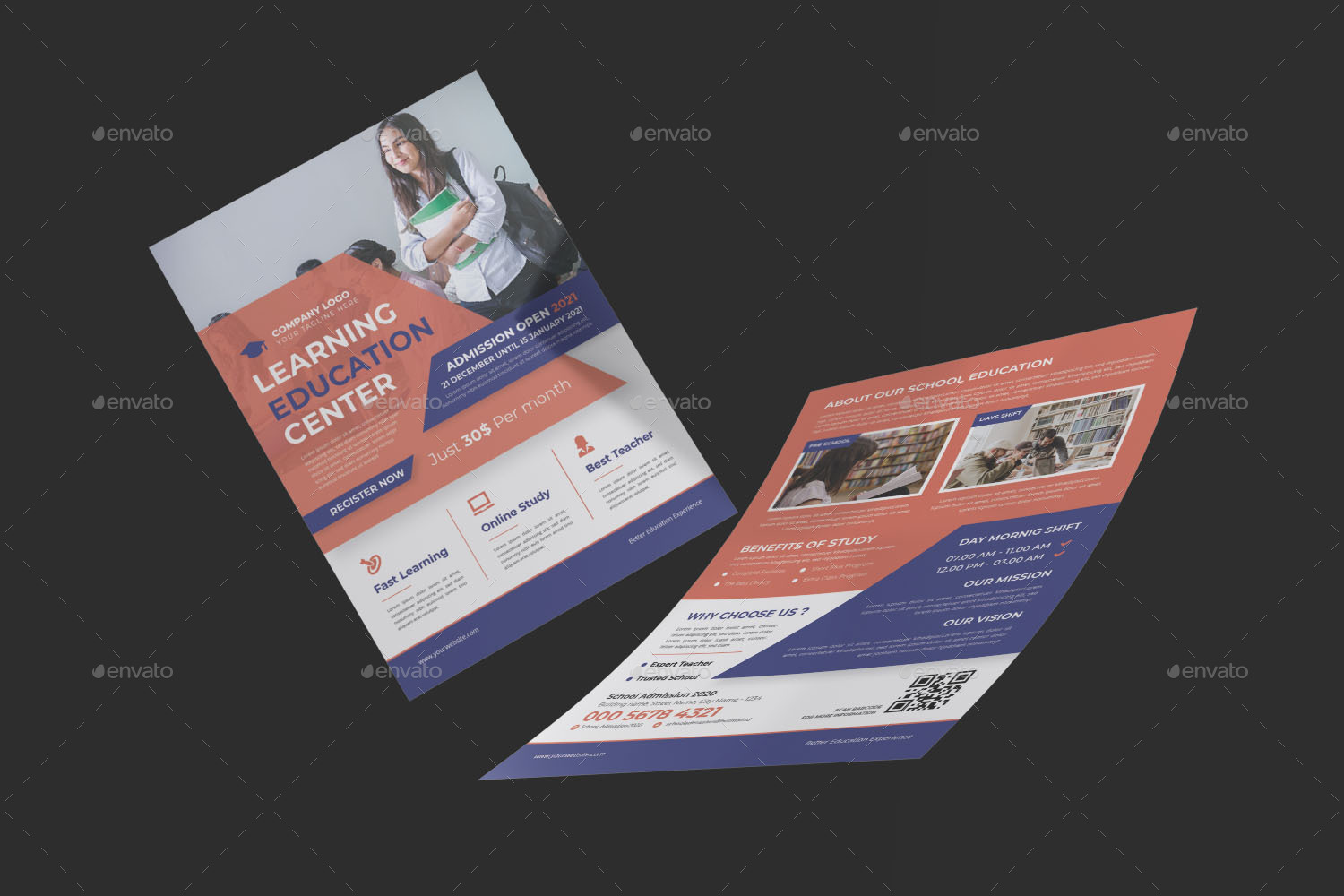 School Education Flyer, Print Templates | GraphicRiver