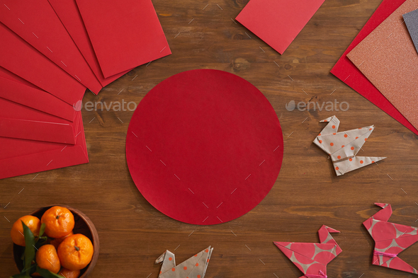 Lunar New Year Craft Flat Lay Stock Photo by seventyfourimages | PhotoDune