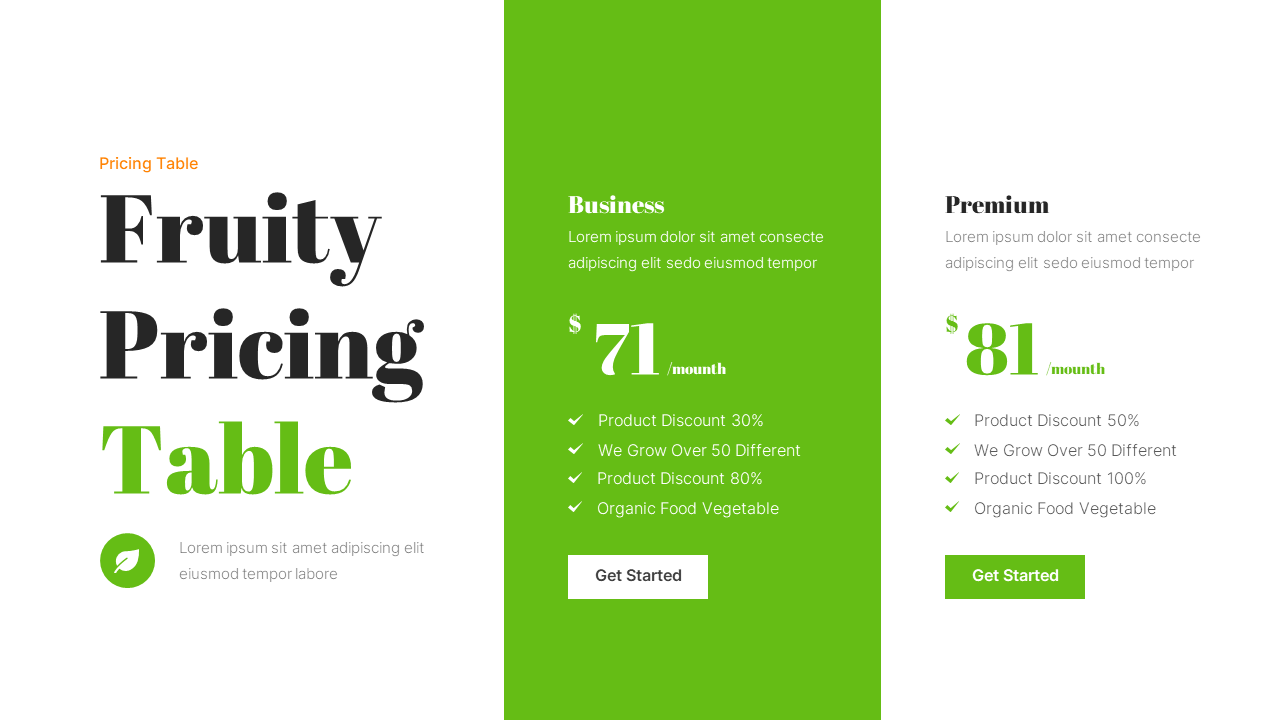 Fruity - Organic Food, Fruit & Vegetable PowerPoint Presentation ...