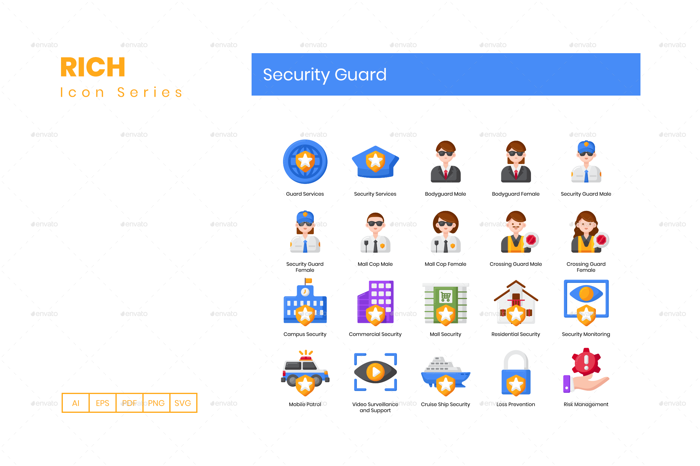 80 Security Guard Icons, Icons | GraphicRiver