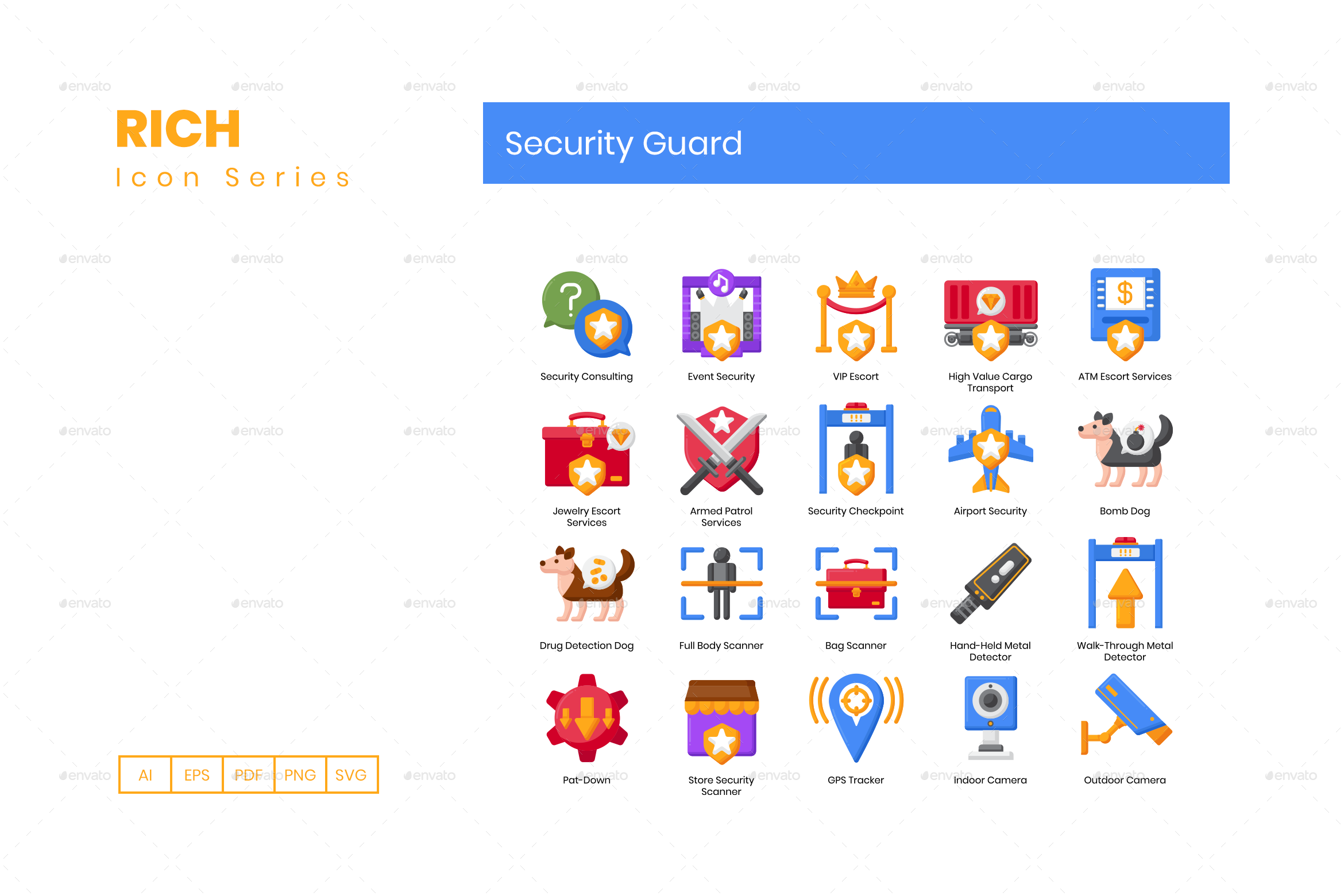 80 Security Guard Icons, Icons | GraphicRiver