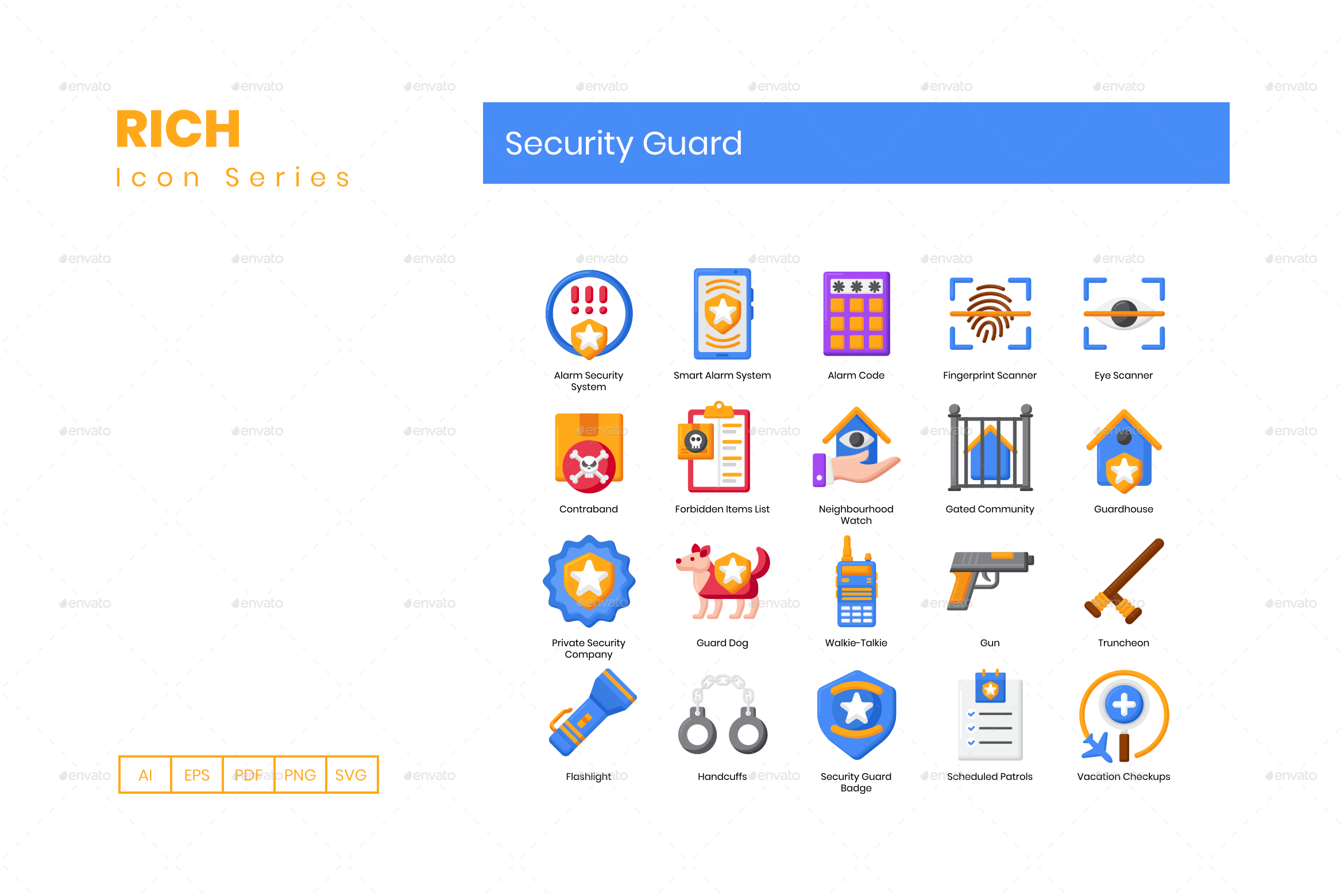 80 Security Guard Icons, Icons | GraphicRiver