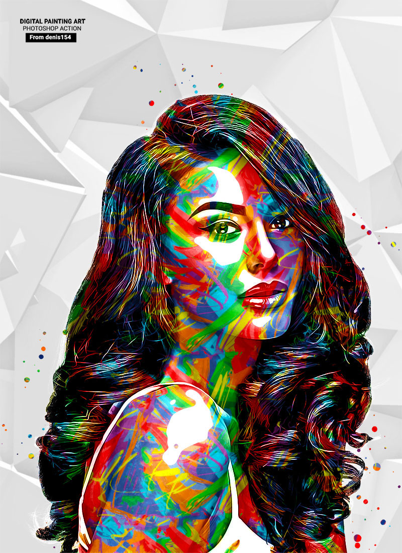 Digital Painting Art Photoshop Action, Add-ons | GraphicRiver