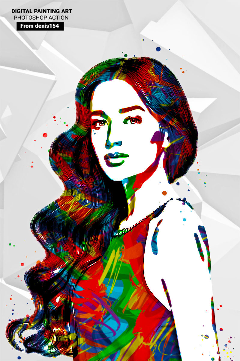 Digital Painting Art Photoshop Action, Add-ons | GraphicRiver