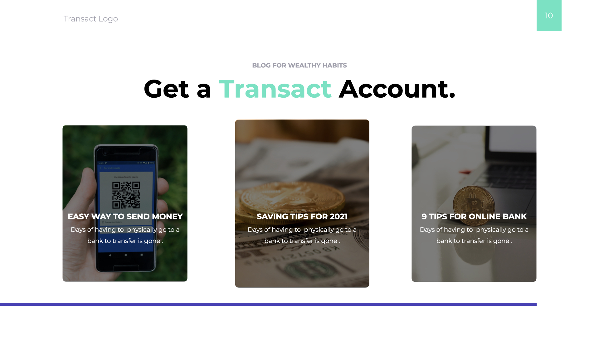 Transact Online Banking Powerpoint Template, Presentation Templates