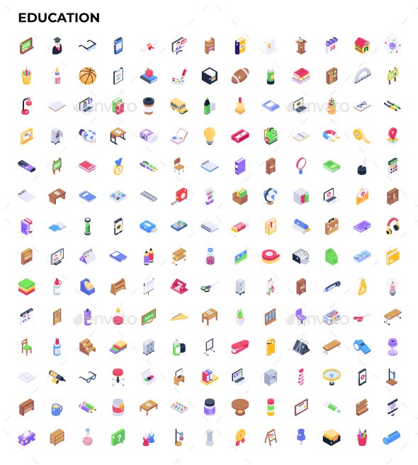 2500+ Isometric Icons, Icons | GraphicRiver