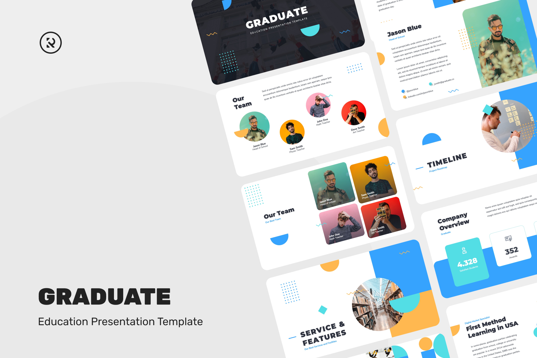 Graduate - Education Power Point Presentation, Presentation Templates