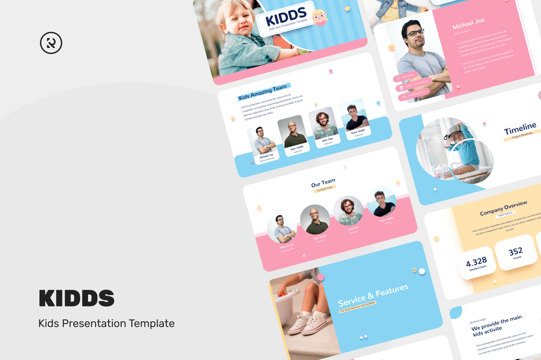 Kidds - Kids & Baby Power Point Presentation, Presentation Templates