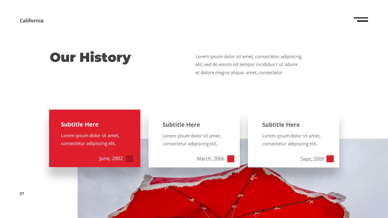 California Company Profile Powerpoint Template, Presentation Templates