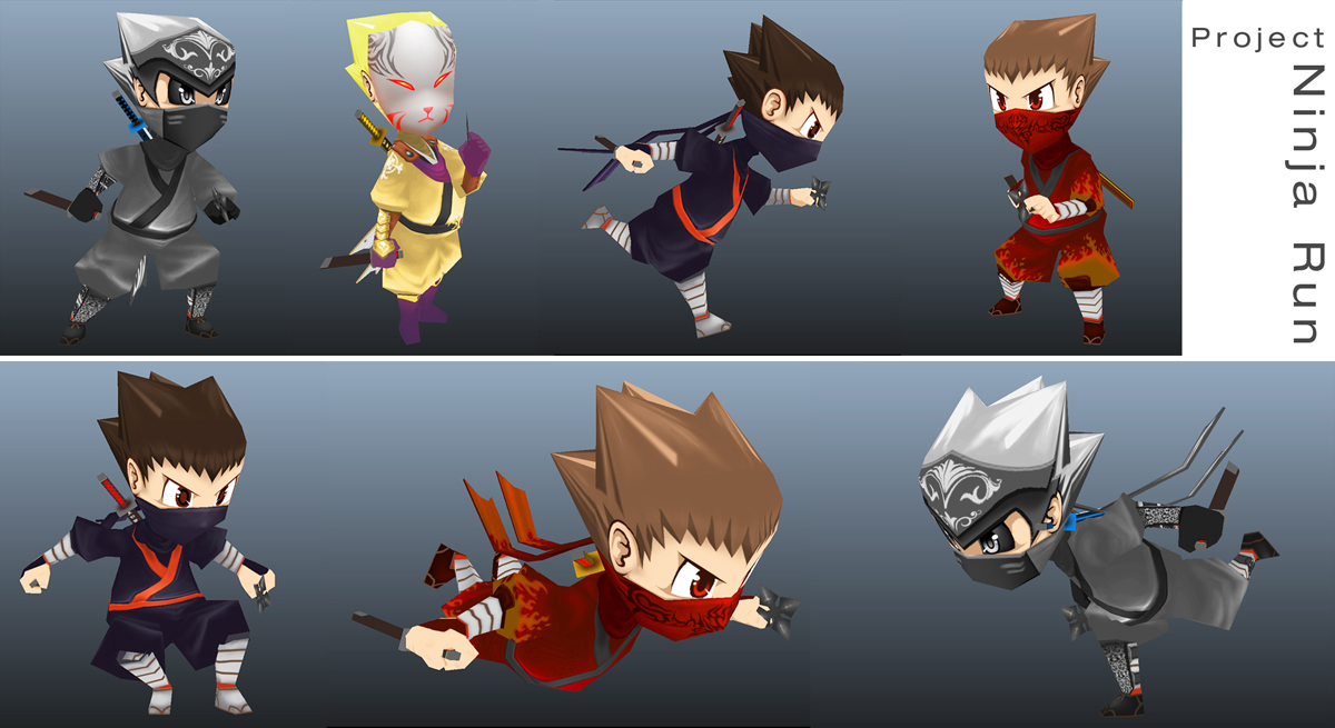 Low Poly and Hand Painted Ninja Character Ready for Game by x8smile