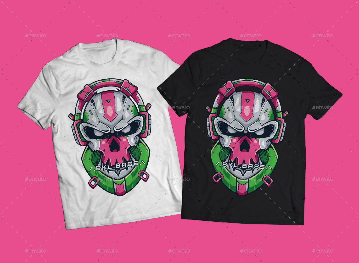 Skull Bass T-Shirt Design by wikuideotsartwork | GraphicRiver