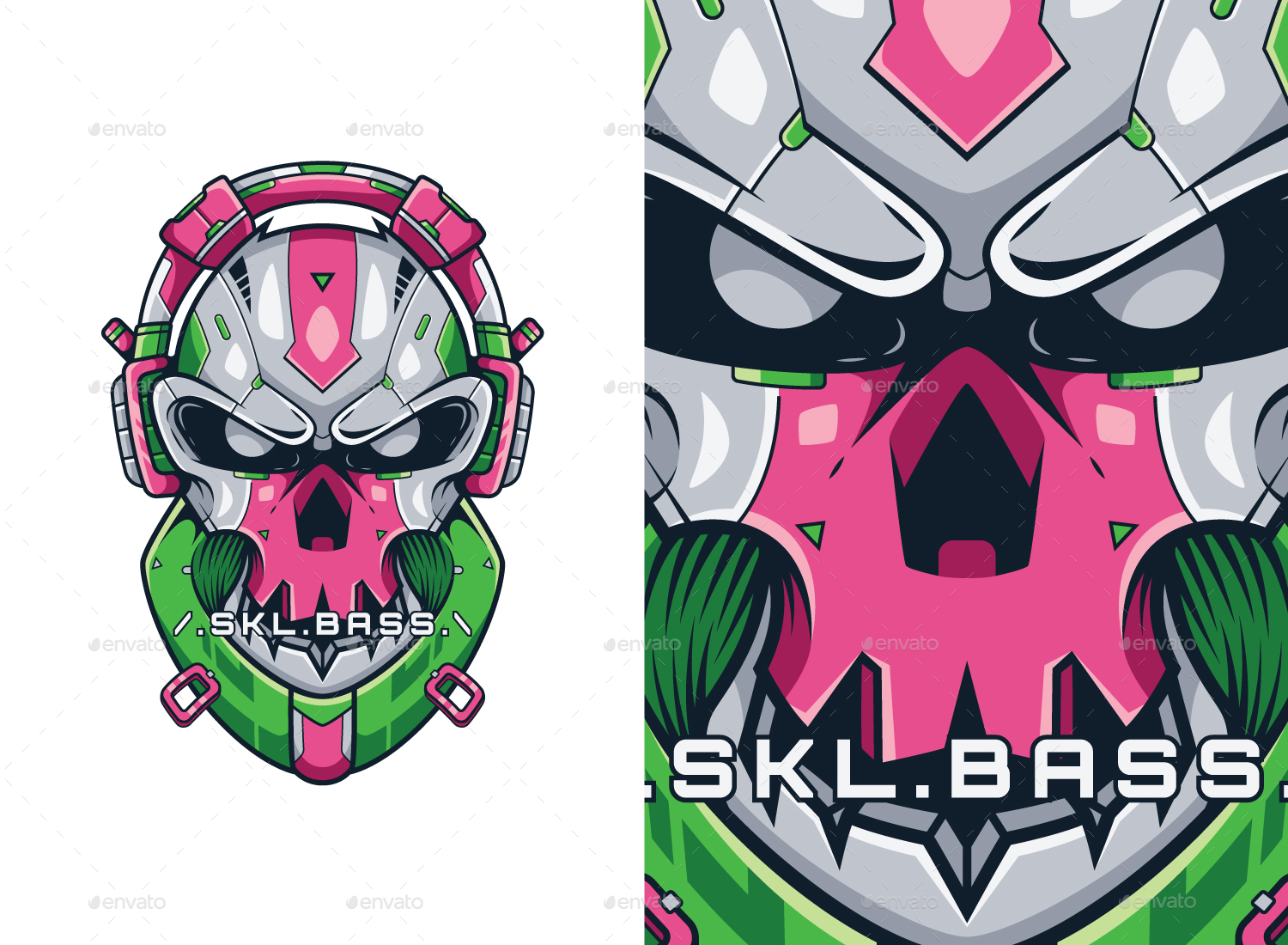 Skull Bass T-Shirt Design, T-Shirts | GraphicRiver