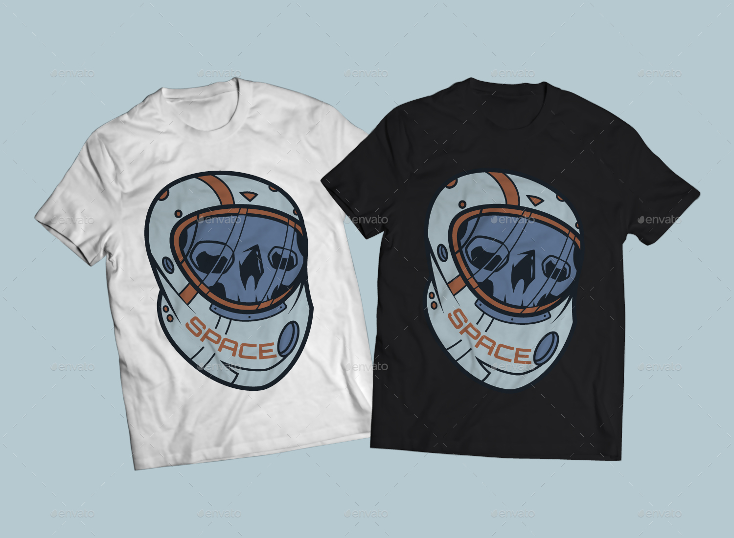 Space Skull T-Shirt Design, T-Shirts | GraphicRiver