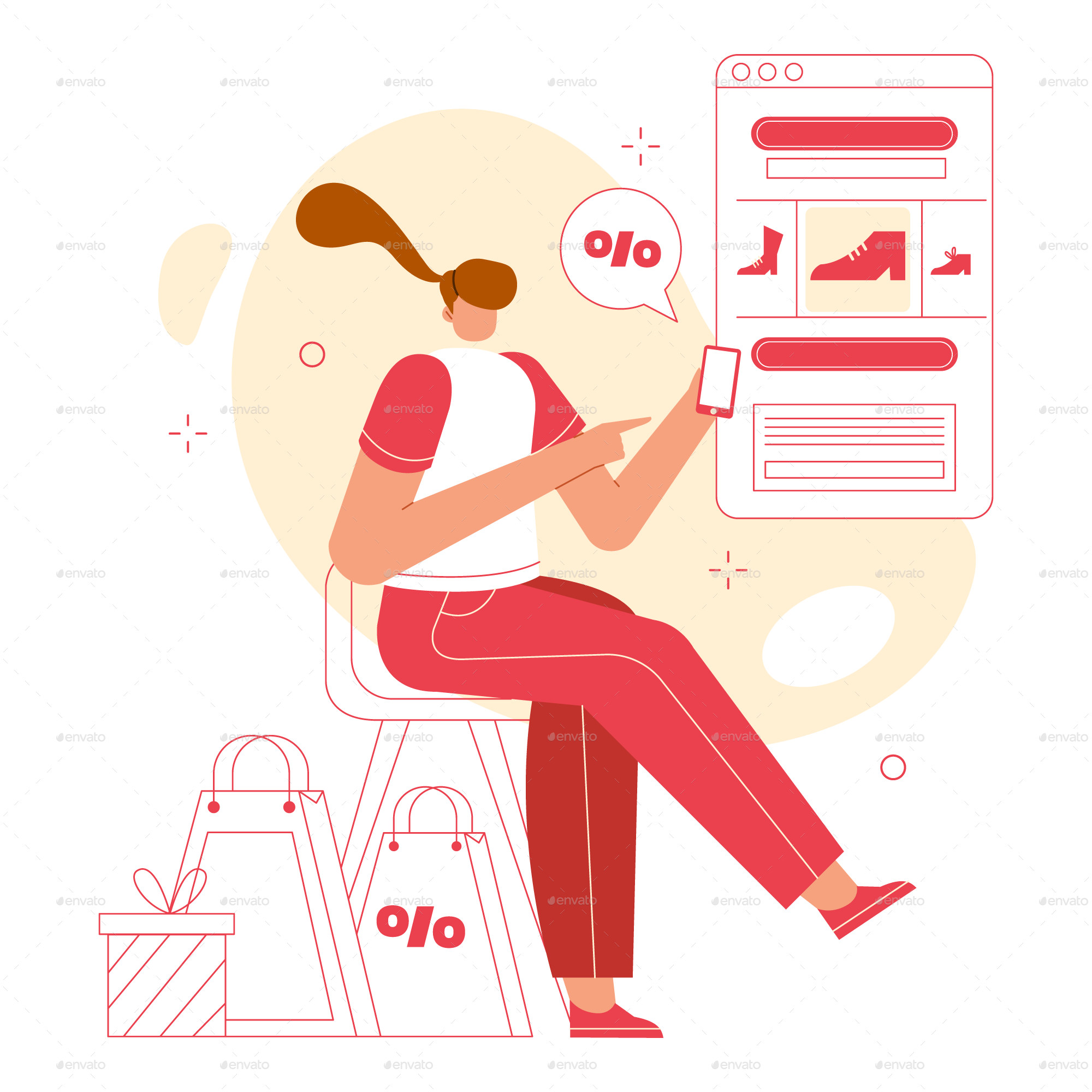 E-Commerce Illustration Pack, Vectors | GraphicRiver