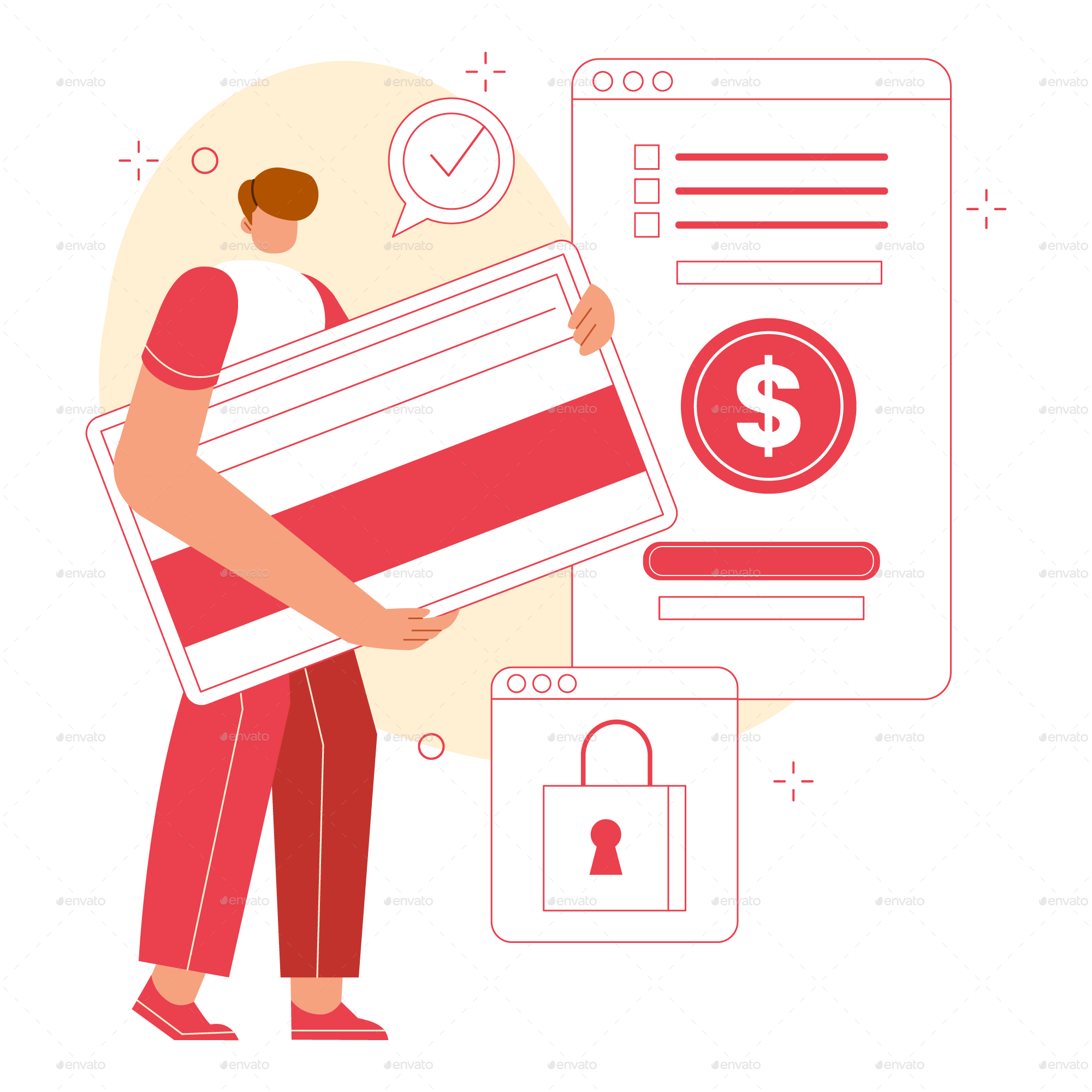 E-Commerce Illustration Pack, Vectors | GraphicRiver