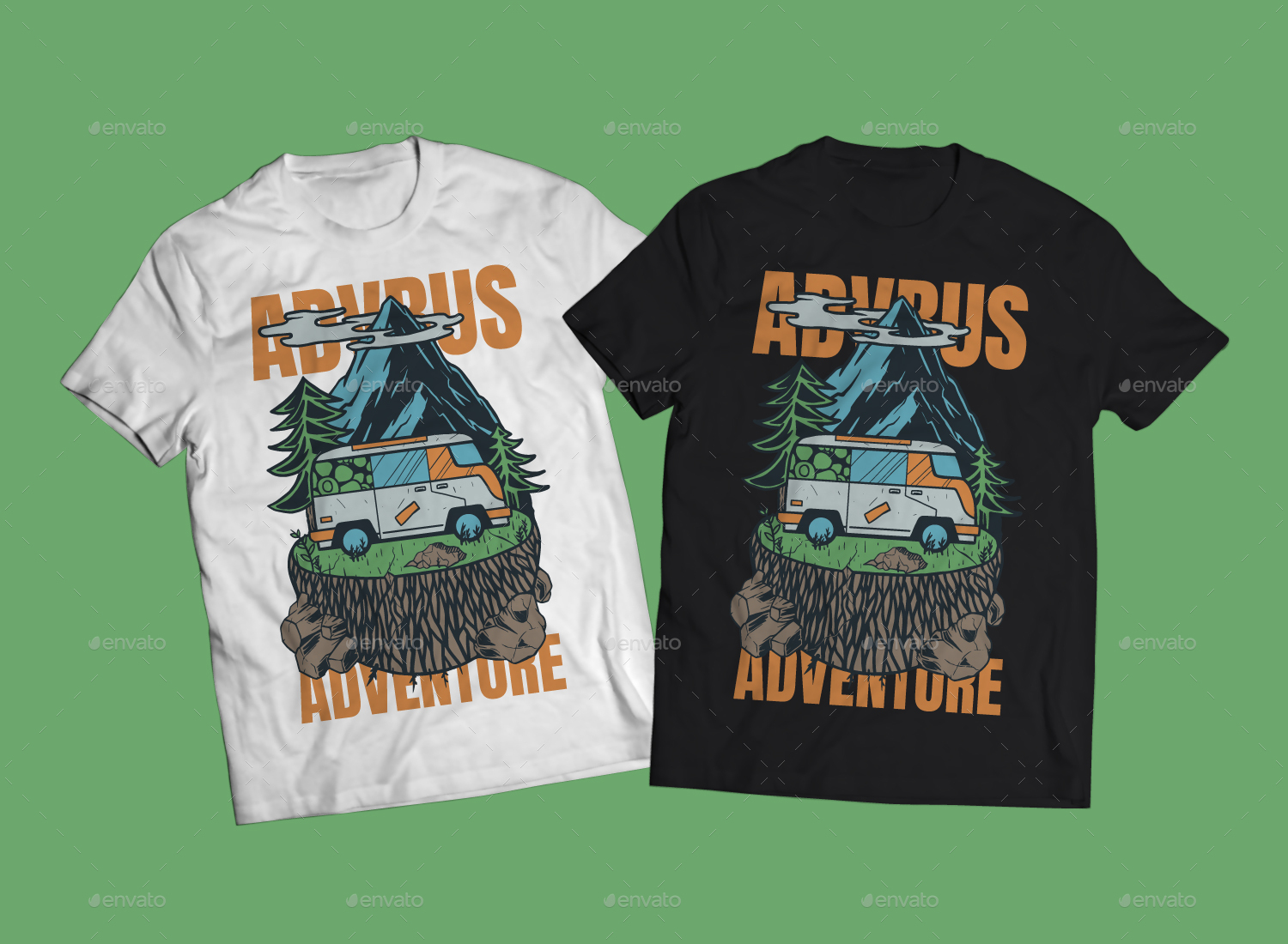 Adventure Bus T-Shirt Design, T-Shirts | GraphicRiver