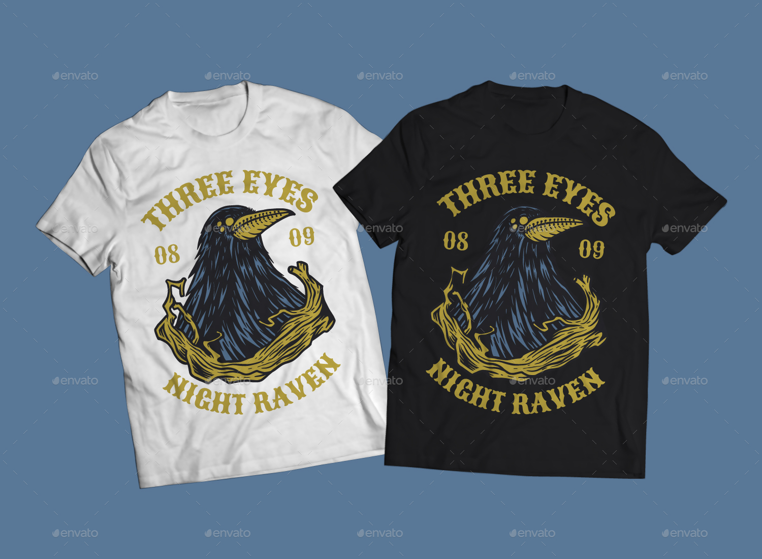 Night Raven T-Shirt Design, T-Shirts | GraphicRiver