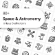 Space And Astronomy Unique Outline Icons, Icons | GraphicRiver