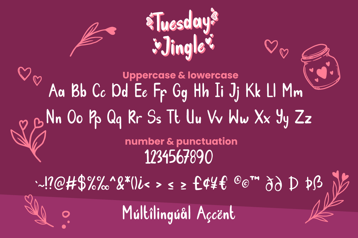 Tuesday Jingle - Lovely Font, Fonts | GraphicRiver