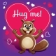 Cartoon Beaver Ready for a Hugging, Vectors | GraphicRiver