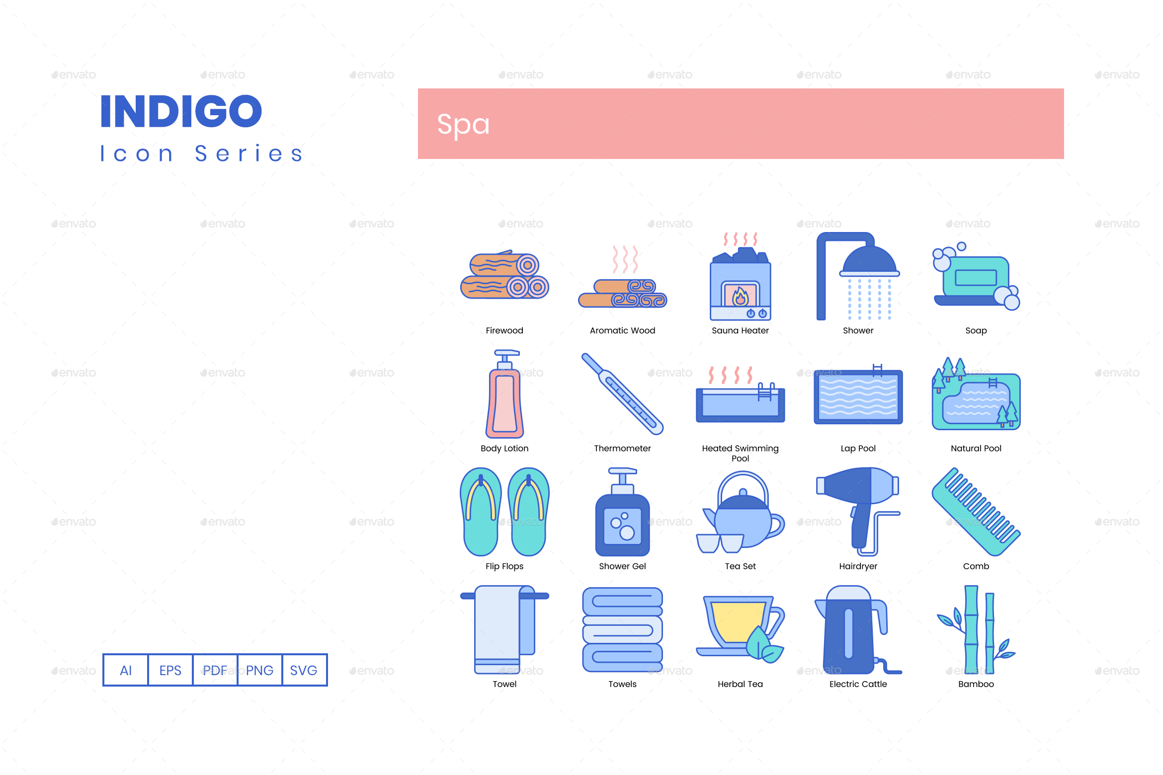 80 Spa Icons, Icons | GraphicRiver
