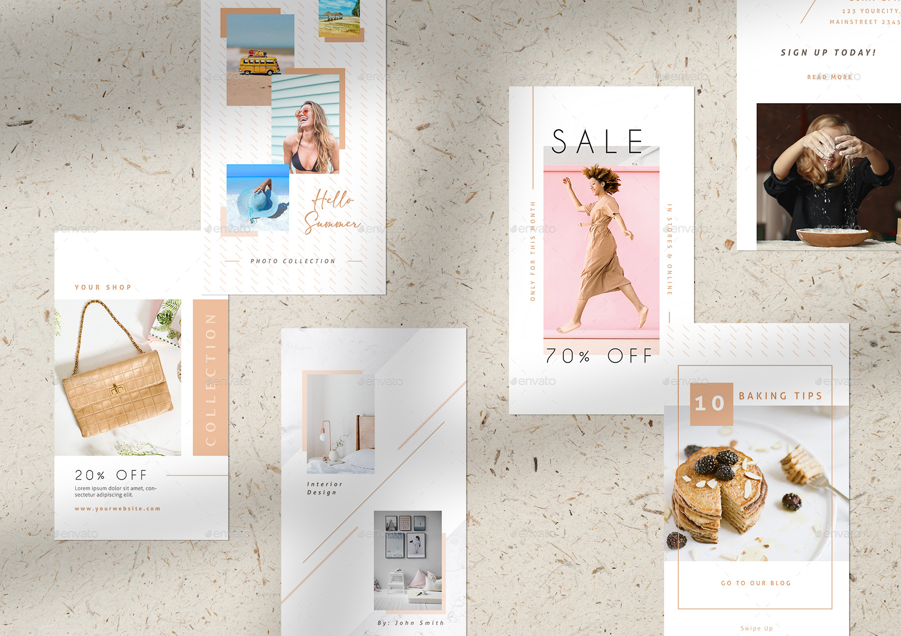 Minimal - Instagram Stories & Post, Web Elements | GraphicRiver