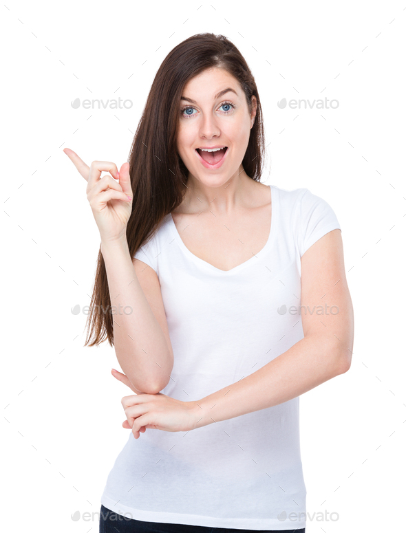 Woman excite with an idea Stock Photo by leungchopan | PhotoDune