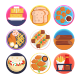 50 American Food Icons, Icons | GraphicRiver