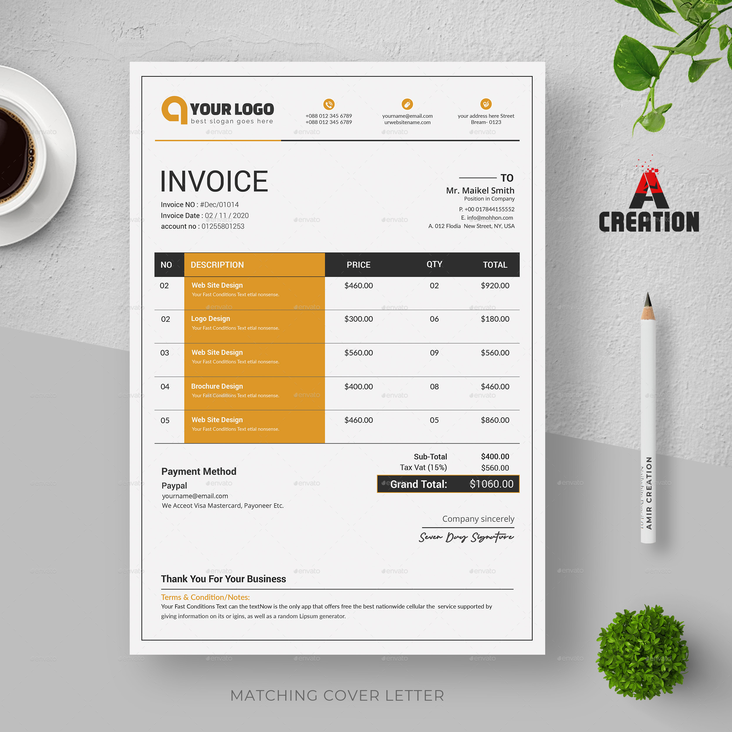 Invoice, Print Templates | GraphicRiver