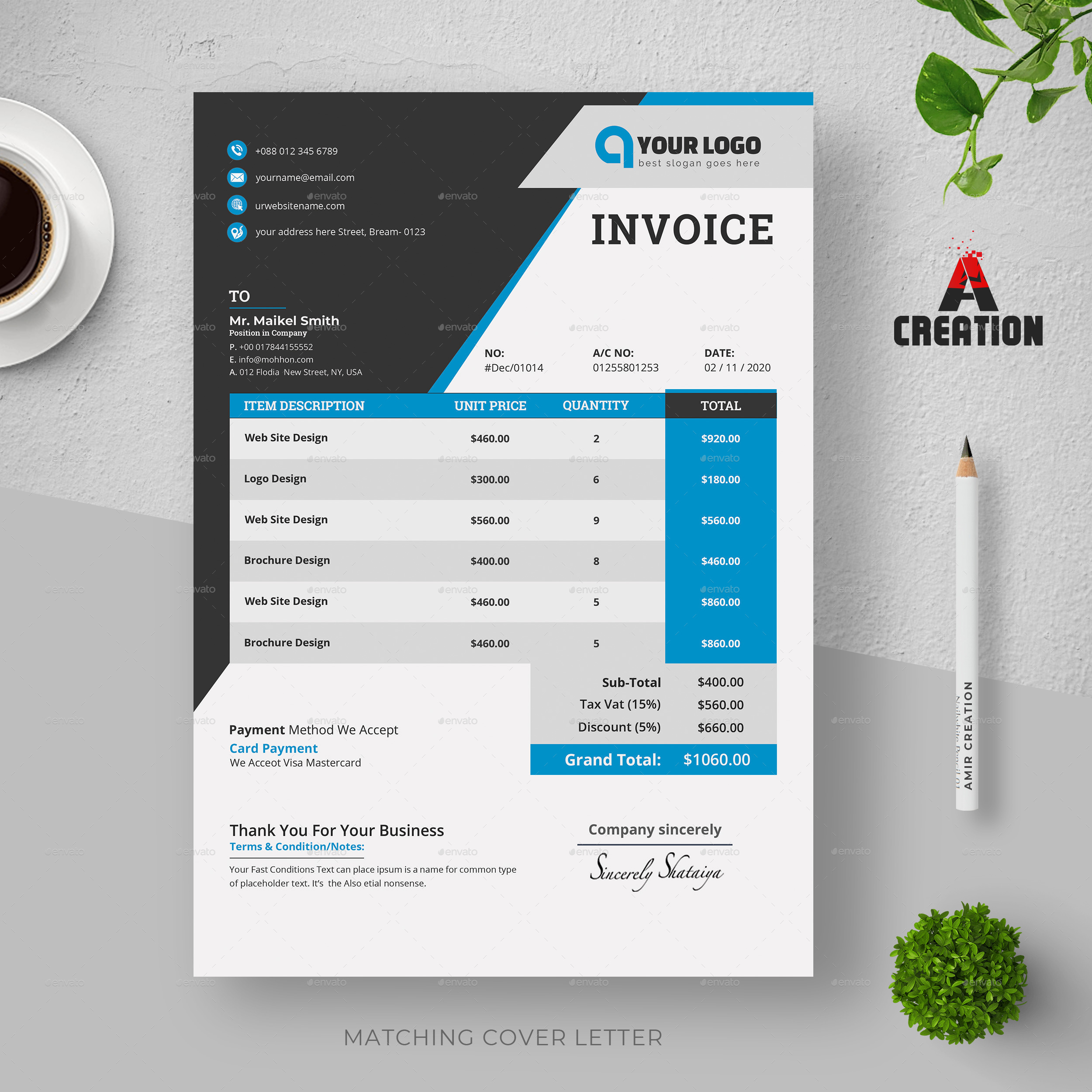 Invoice, Print Templates | GraphicRiver