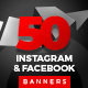 50 Instagram & Facebook Banners, Web Elements | GraphicRiver