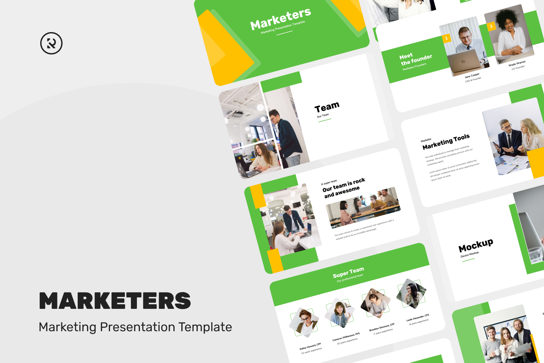 Marketers - Marketing Google Slides Presentation, Presentation Templates
