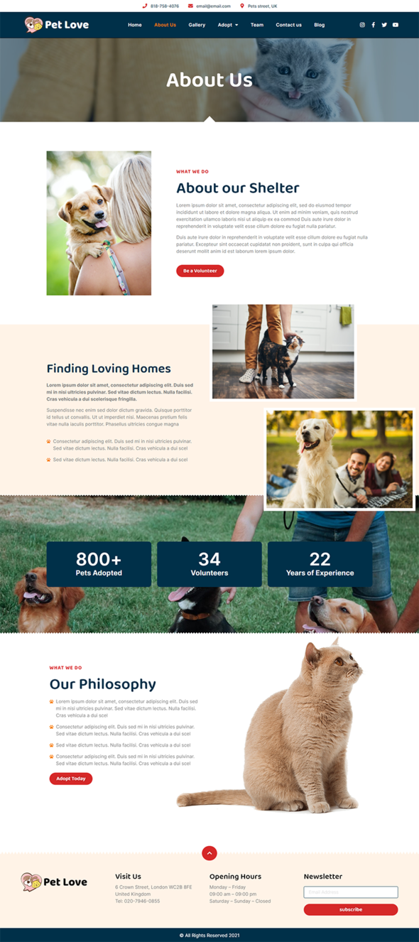 Pet Love - Animal Shelter Elementor Template Kit by ingridk | ThemeForest