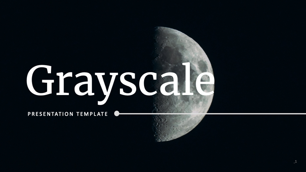 Grayscale Powerpoint Presentation Template, Presentation Templates