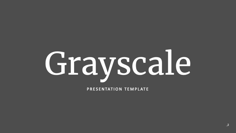 Grayscale Powerpoint Presentation Template, Presentation Templates