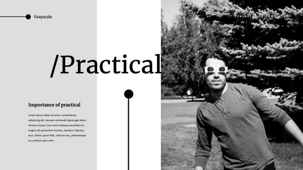 Grayscale Powerpoint Presentation Template, Presentation Templates