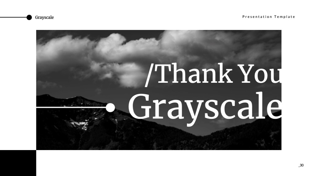 Grayscale Powerpoint Presentation Template, Presentation Templates