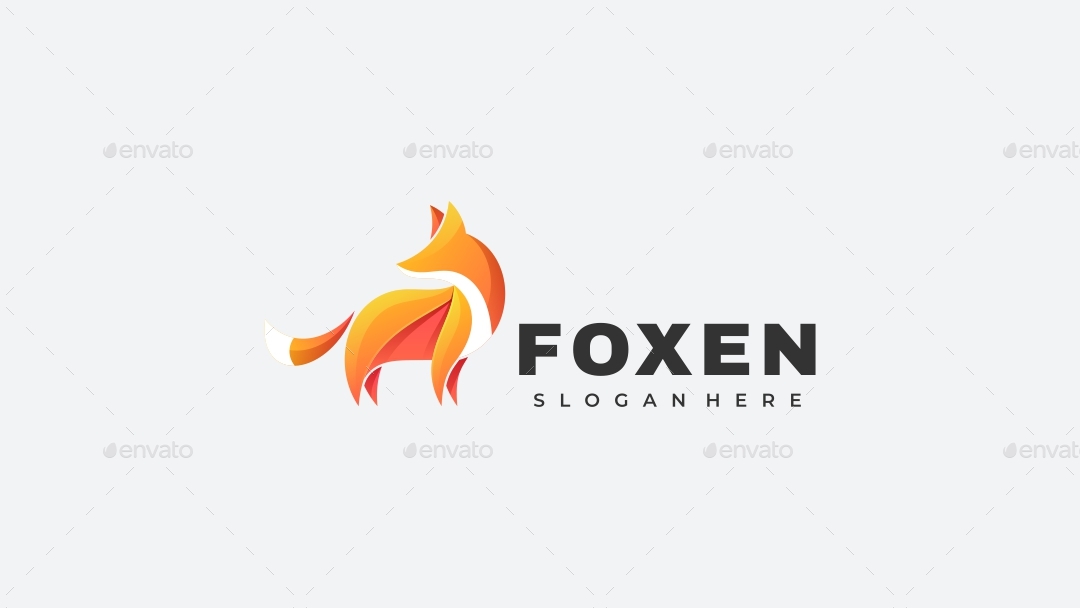 Fox Gradient Logo Template by artnivora_std | GraphicRiver