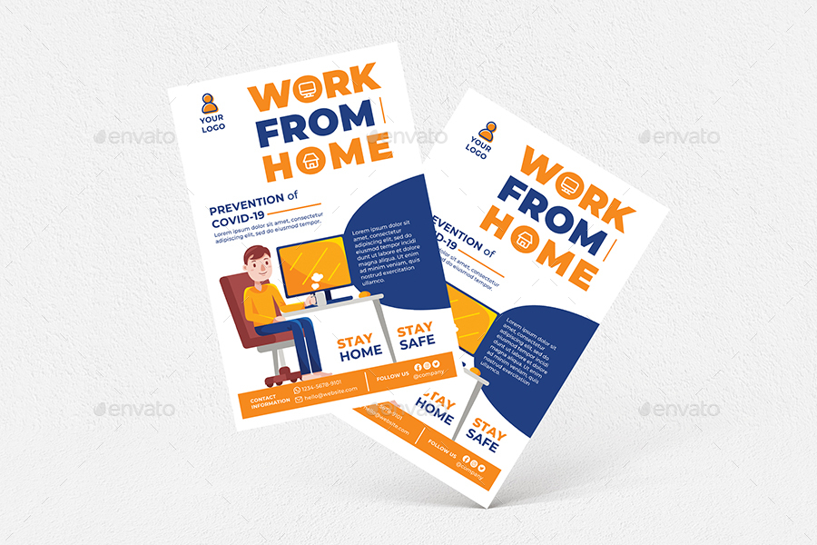 Work From Home Print Templates, Print Templates | GraphicRiver