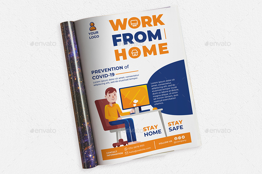 Work From Home Print Templates, Print Templates | GraphicRiver