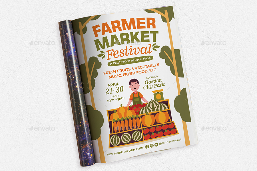 Farmer Market Festival Print Templates, Print Templates | GraphicRiver