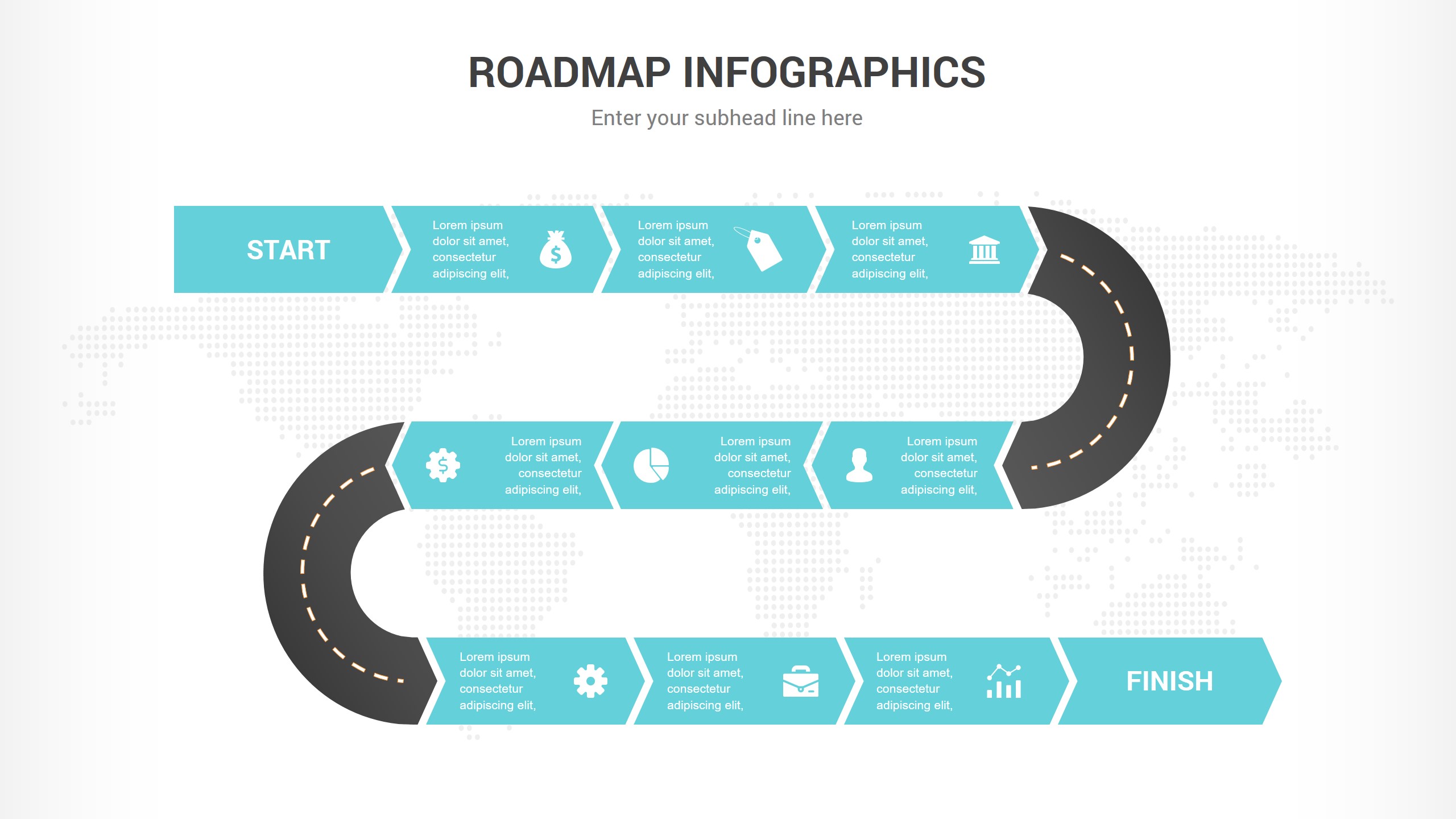 Roadmap Infographics PowerPoint Template diagrams, Presentation Templates