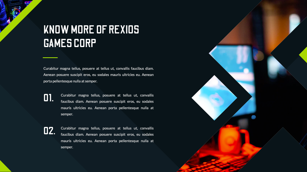 Rexios - Gaming Business Google Slides Presentation Template ...