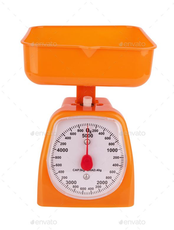Portable mechanical scale isolated on a white background Stock Photo by ...